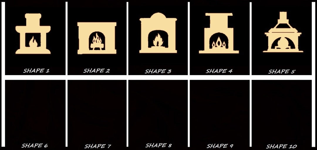 Smooth Laser Cut Fireplace Shape Unfinished Cutout - Etsy