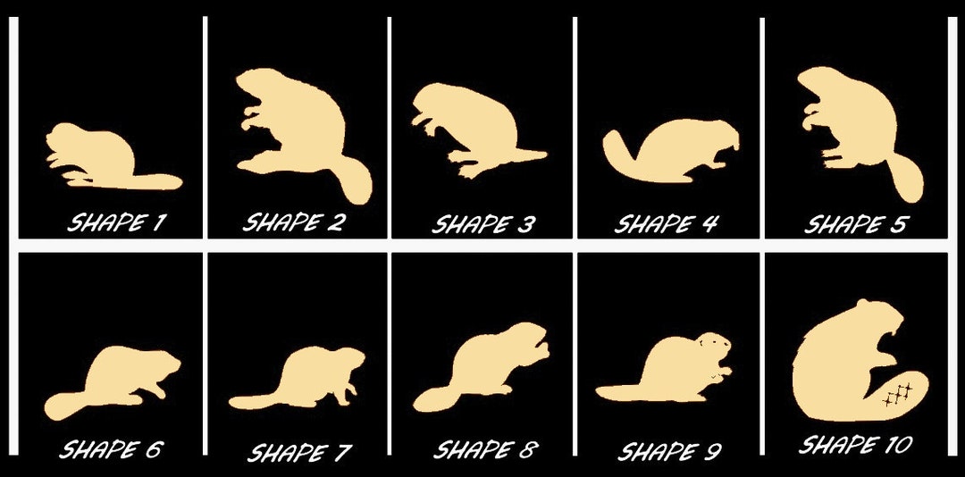 Smooth Laser Cut Beaver Shape Set 1 - Unfinished Cutout - Many Sizes ...