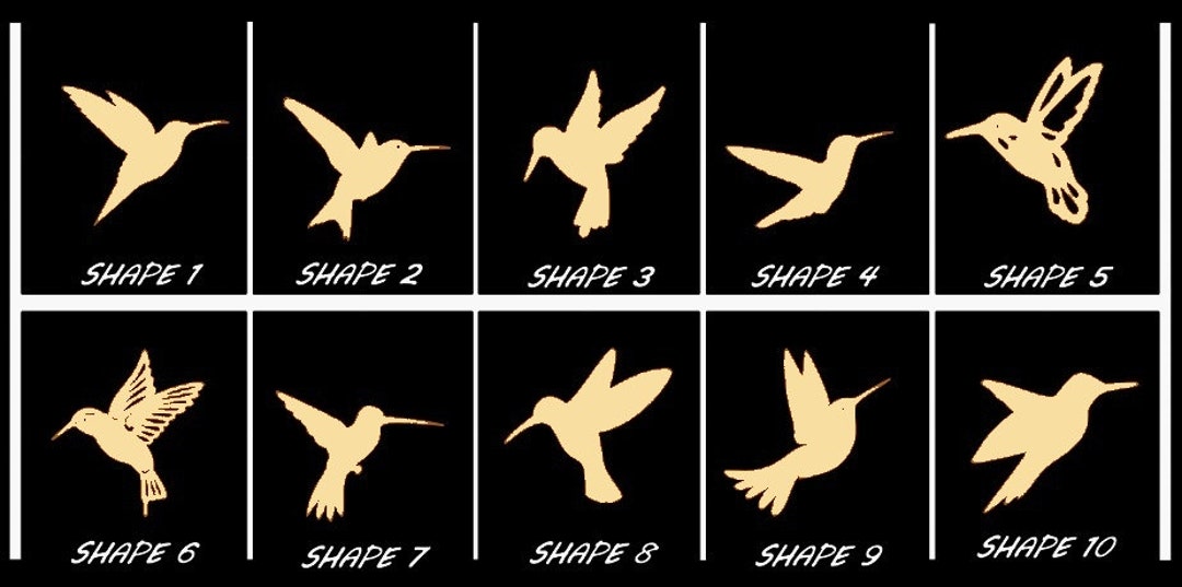 Smooth Laser Cut Hummingbird Shape Set 1 - Unfinished Cutout - Many ...