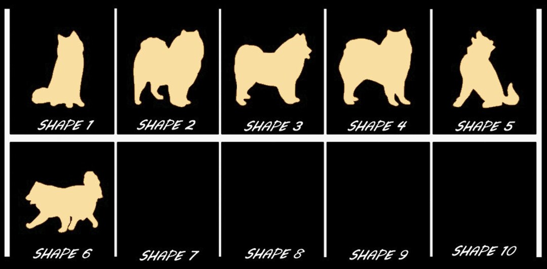 Smooth Laser Cut Samoyed Dog Shape Set 1 - Unfinished Cutout - Many ...