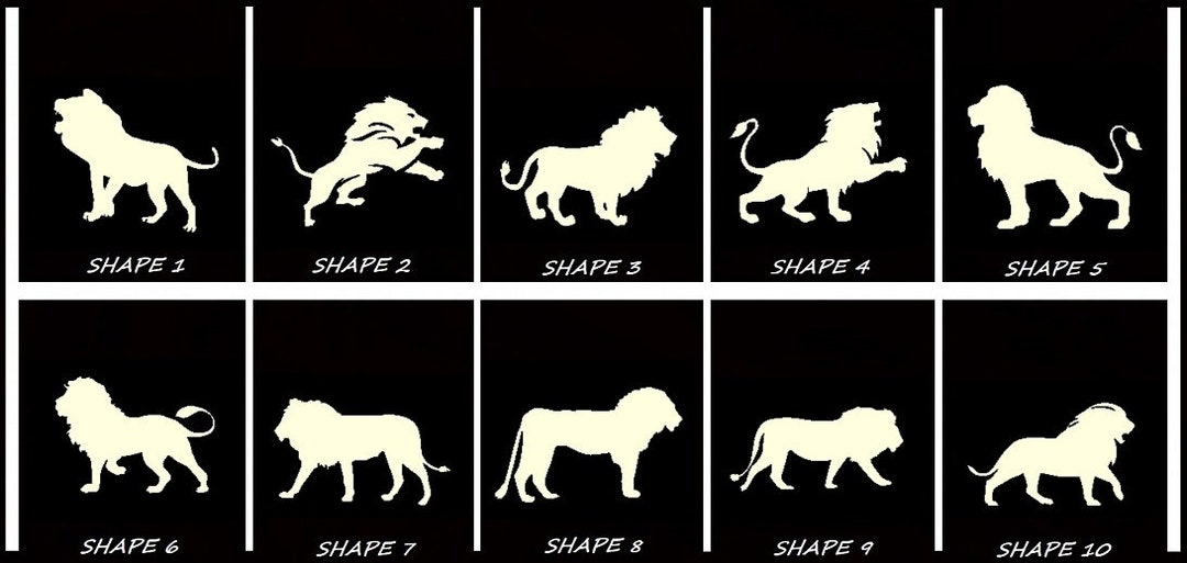 Smooth Laser Cut Lion Shape Set 1 - Unfinished Cutout - Many Sizes ...