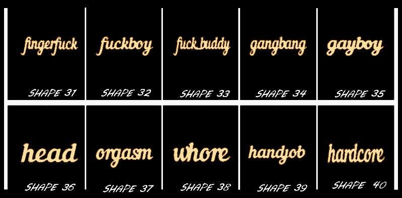 Smooth Laser Cut Curse Word Shape Set 3 - Unfinished Cutout - Many ...