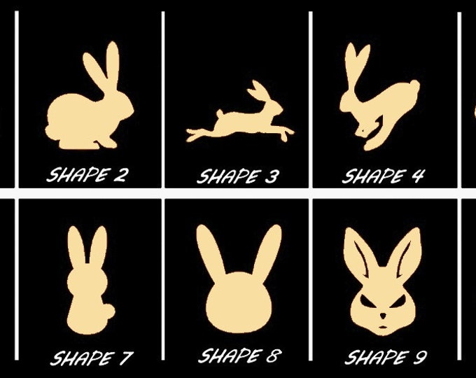 Smooth Laser Cut Rabbit Shape Set 3 - Unfinished Cutout - Many Sizes ...