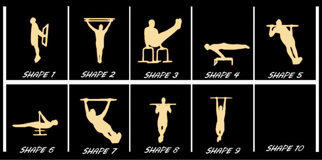 Smooth Laser Cut Calisthenics Shape Set 1 - Unfinished Cutout - Many ...