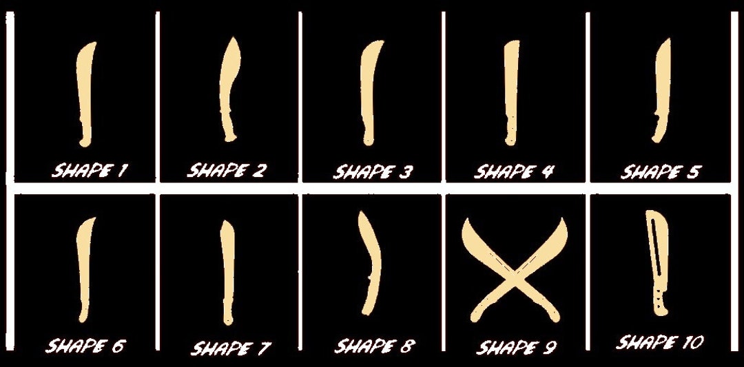Smooth Laser Cut Machete Shape Unfinished Cutout Multiple Sizes, Styles ...