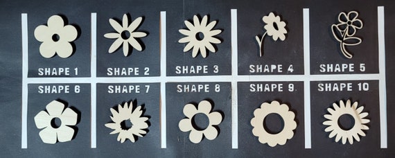 Smooth Laser Cut Daisy Shape Unfinished Cutout Multiple - Etsy