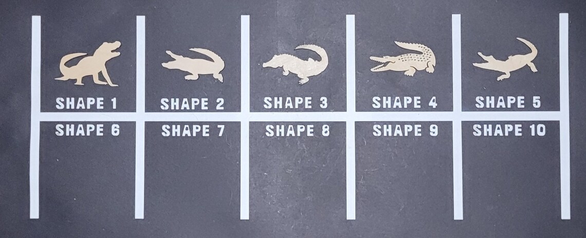 Smooth Laser Cut Alligator Shape Unfinished Cutout - Etsy