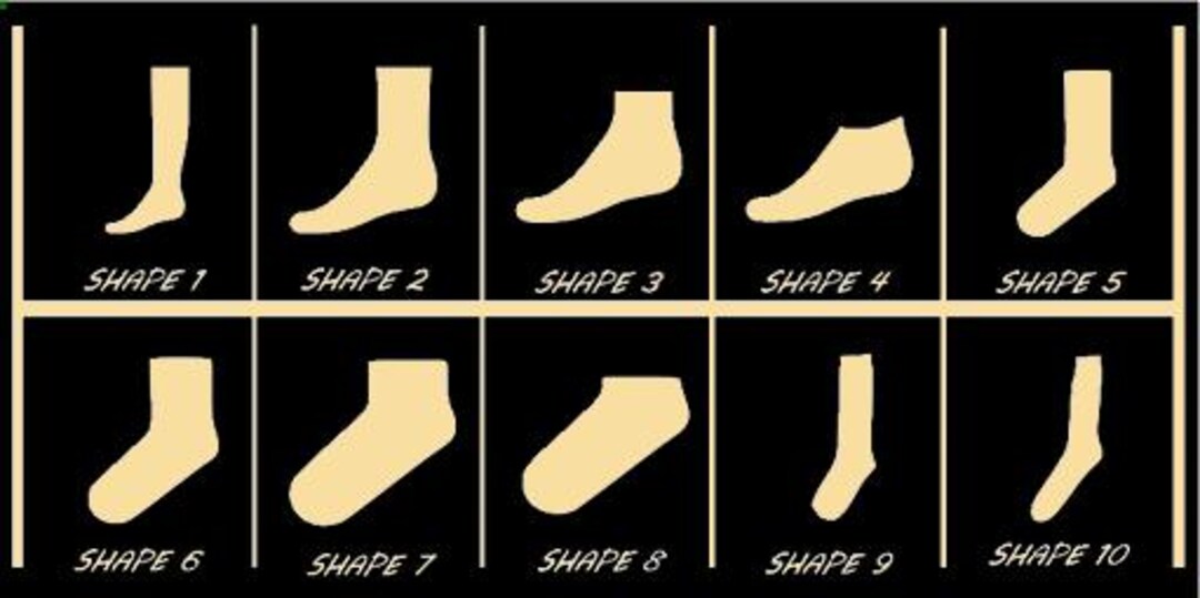 Smooth Laser Cut Socks Shape Set 1 - Unfinished Cutout - Many Sizes and ...