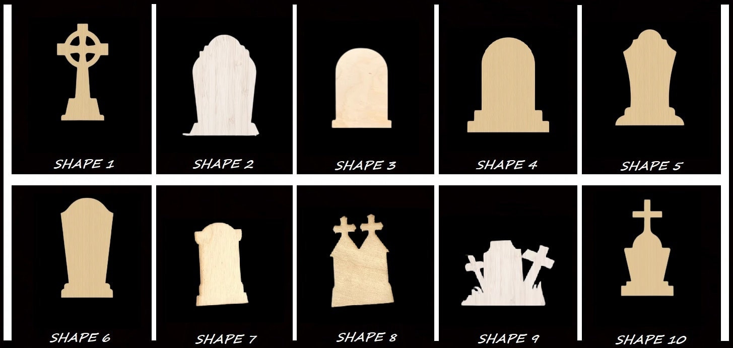 Halloween Tombstone Shapes