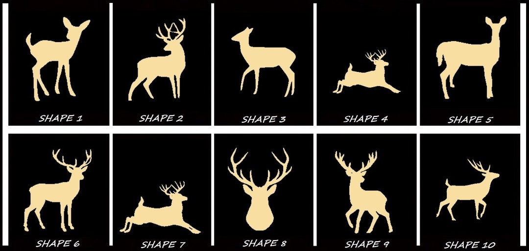 Smooth Laser Cut Deer Shape Set 1 - Unfinished Cutout - Many Sizes ...