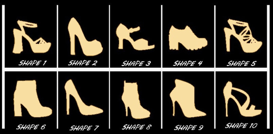 NEW Smooth Laser Cut Ladies Shoe Set 1 Shape Unfinished Cutout Multiple ...