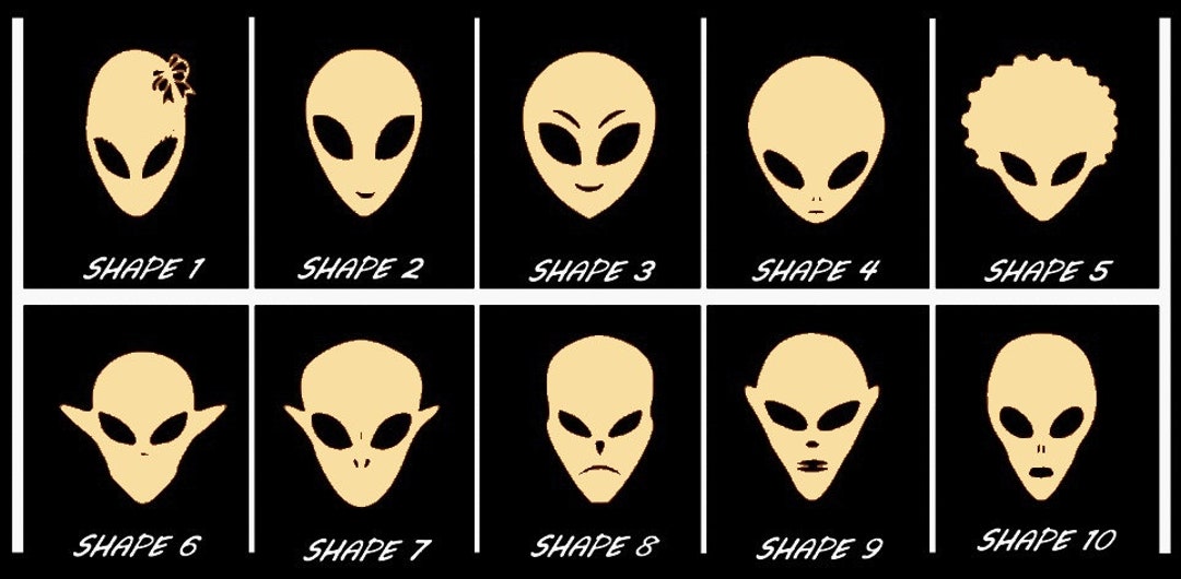 Smooth Laser Cut Alien Head Shape Unfinished Cutout Multiple Sizes ...