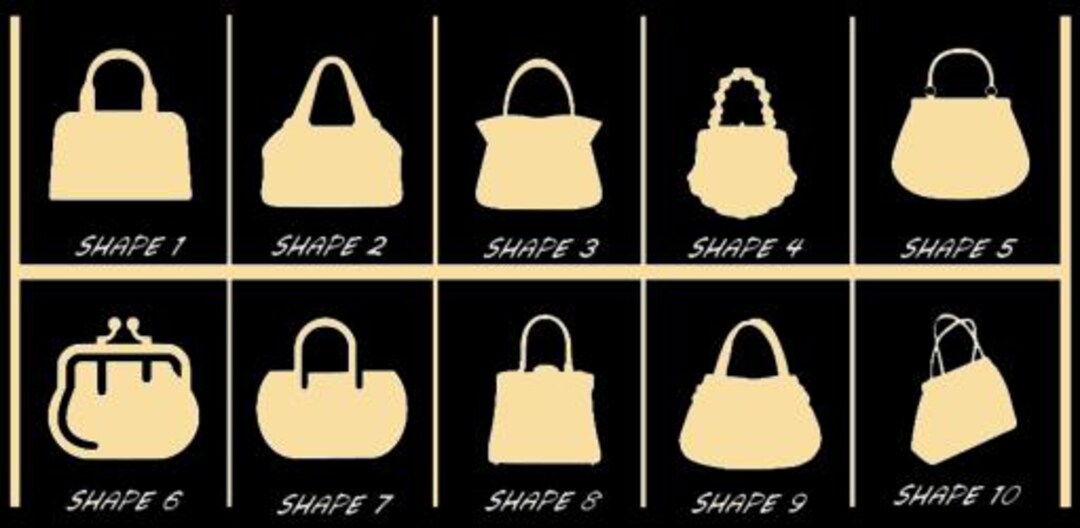 Smooth Laser Cut Purse Shape Set 1 - Unfinished Cutout - Many Sizes and ...