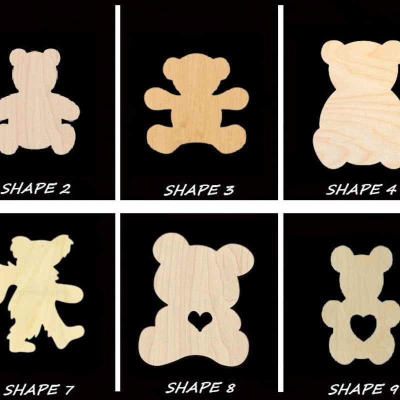 Teddy Bear Cutouts - Etsy