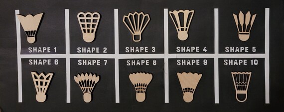 Smooth Laser Cut Shuttlecock Shape Unfinished Cutout | Etsy
