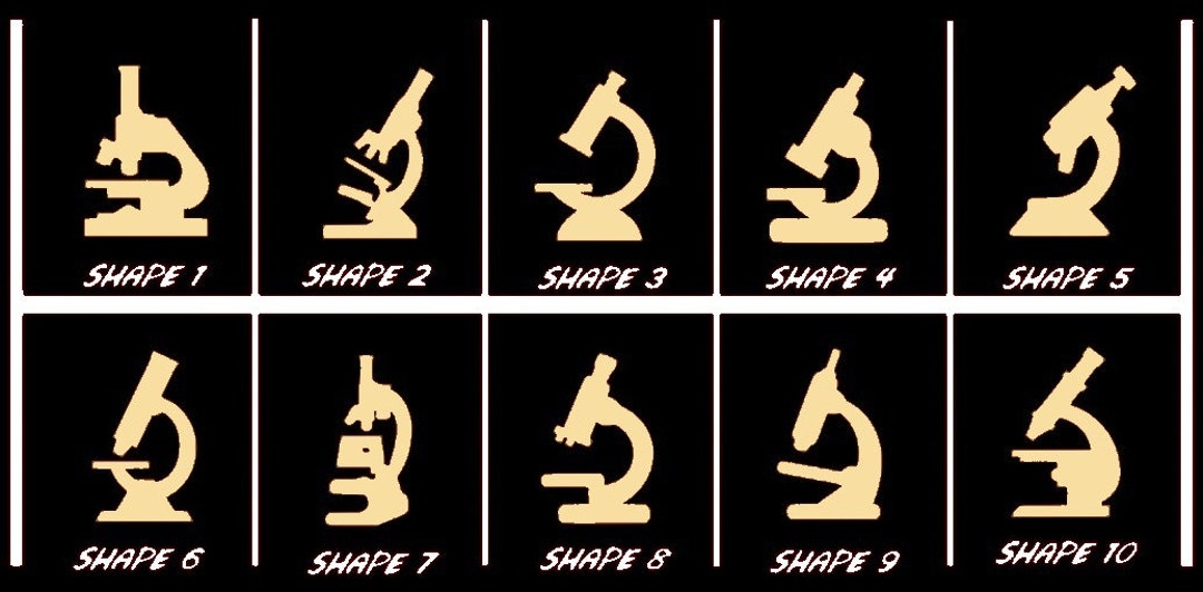 Smooth Laser Cut Microscope Shape Set 1 - Unfinished Cutout - Many ...