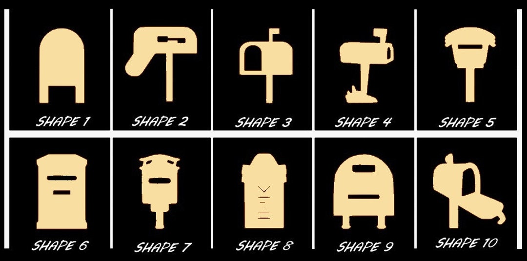 Smooth Laser Cut Mailbox Shape Unfinished Cutout Multiple Sizes, Styles ...