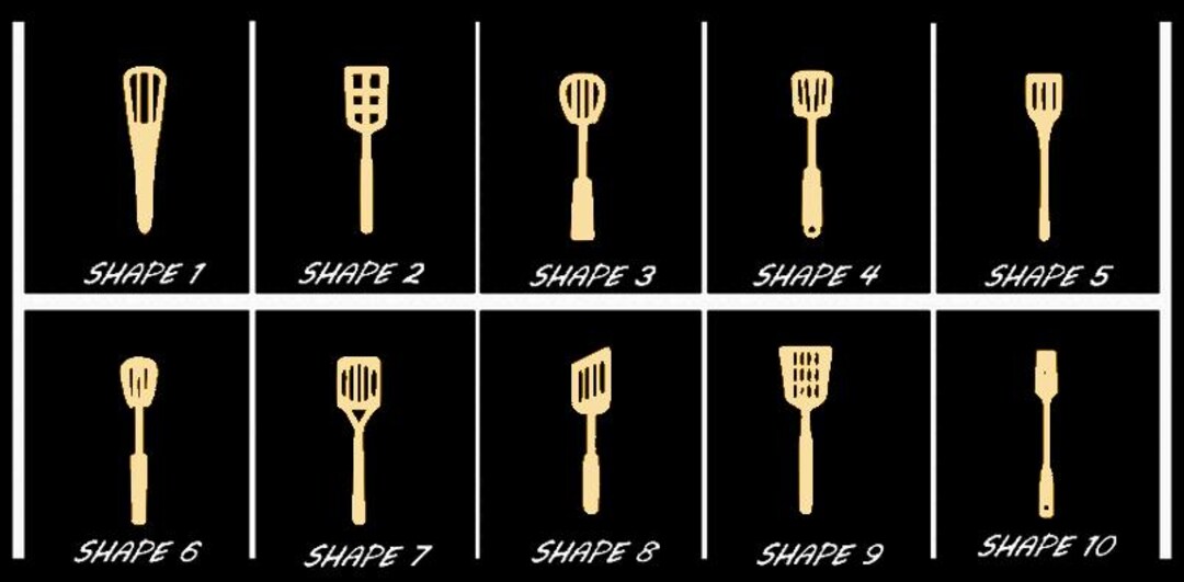 Smooth Laser Cut Spatula Shape Set 2 - Unfinished Cutout - Many Sizes ...