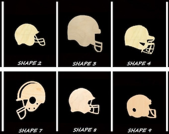 Football Helmet 1 Laser Cut Multiple Sizes Unfinished - Etsy