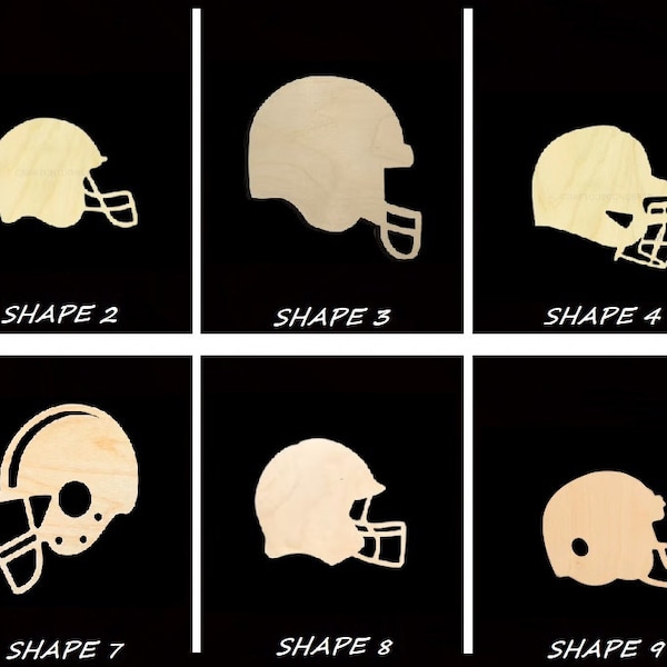 Football Helmet Cutouts - Etsy
