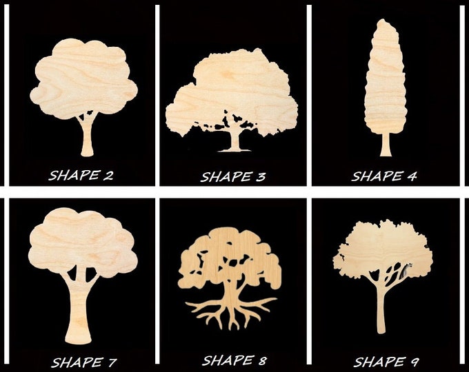 Tree Laser Cut Out Unfinished Wood Shape Craft Supply TRE60 - Etsy
