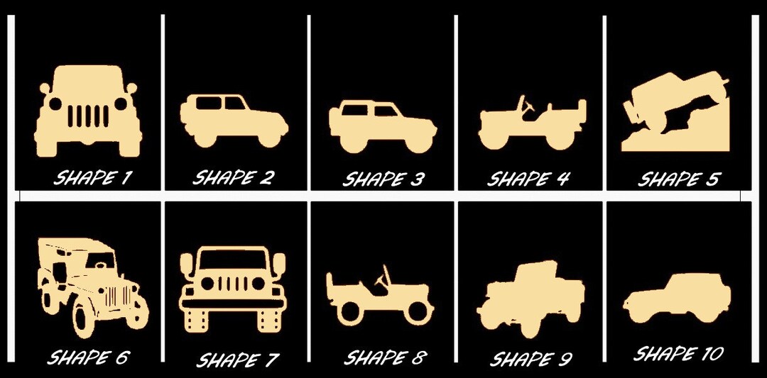 Smooth Laser Cut Four Wheeling Vehicle Shape Set 1 Unfinished Cutout ...