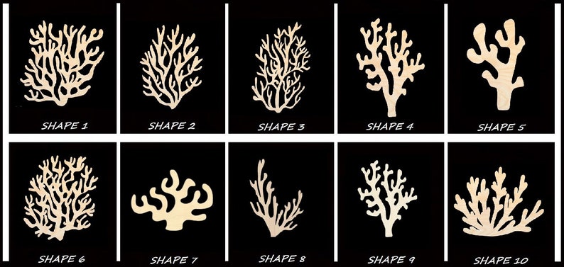 Smooth Laser Cut Coral Reef Shape Unfinished Cutout - Etsy