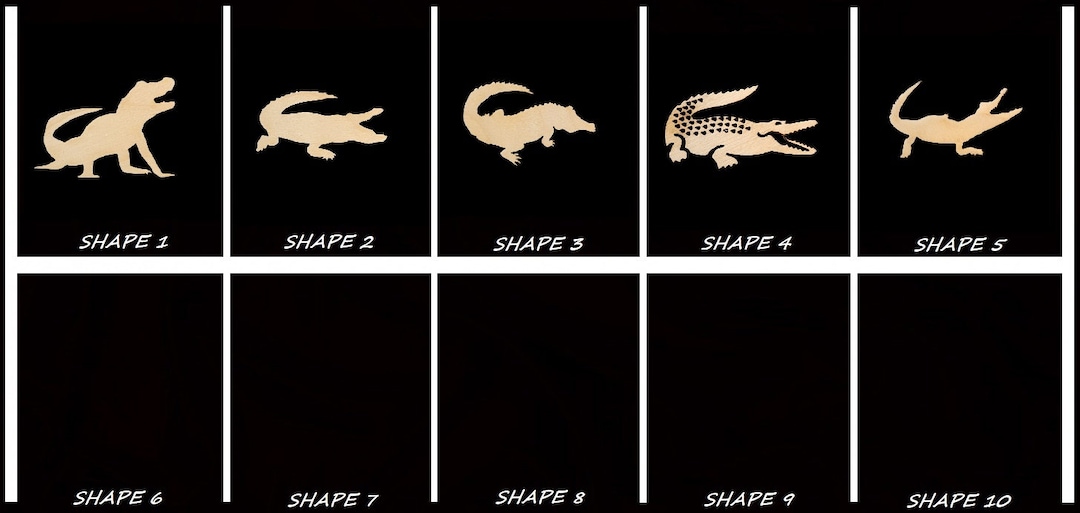 Smooth Laser Cut Alligator Shape Unfinished Cutout - Etsy
