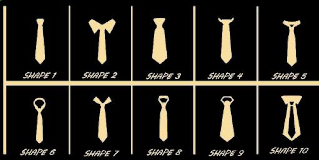 Smooth Laser Cut Tie Shape Set 1 - Unfinished Cutout - Many Sizes and ...