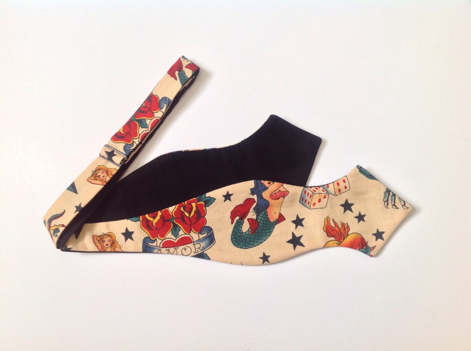 Sailor Jerry Bow Tie Retro Tattoo Art Rockabilly Diamond | Etsy