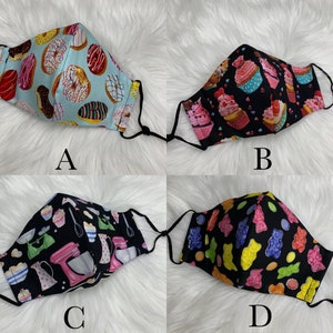 Baking Face Mask Chefs Face Masks Washable Face Protection | Etsy