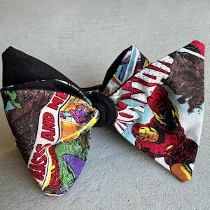 Marvel's Iron Man and Hulk Bow Tie - Heroes United Reversible Solid ...
