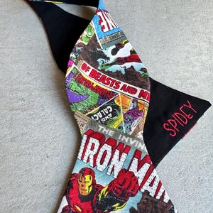 Marvel's Iron Man and Hulk Bow Tie - Heroes United Reversible Solid ...