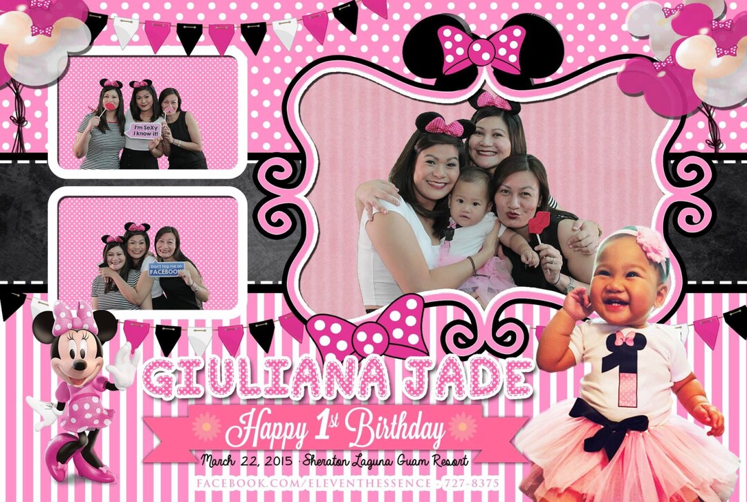 Minnie Mouse Photo Booth Layout Post Card Size 4x6 INSTANT DOWNLOAD - Etsy