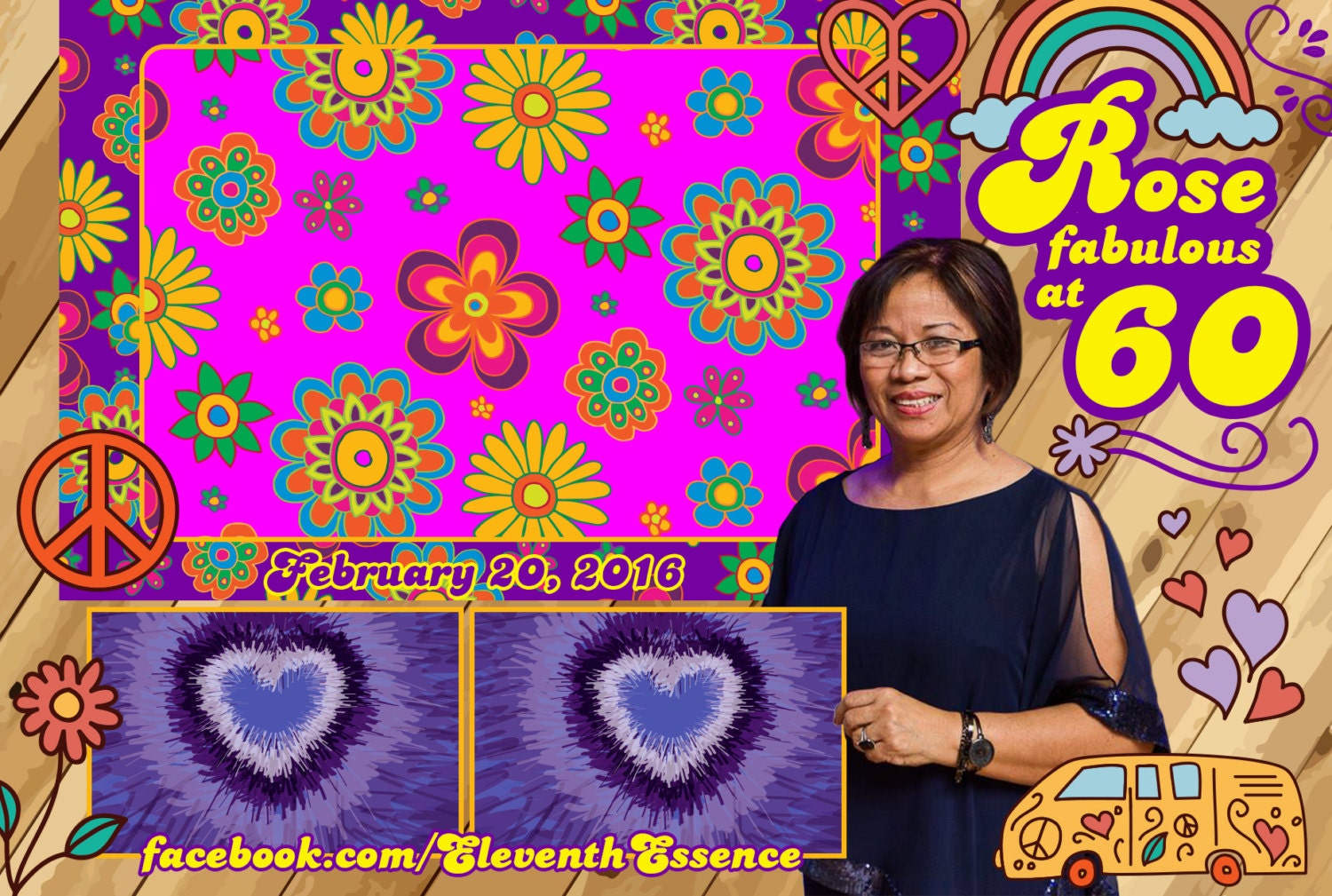 60s Style Photo Booth Design Layout Template - Etsy