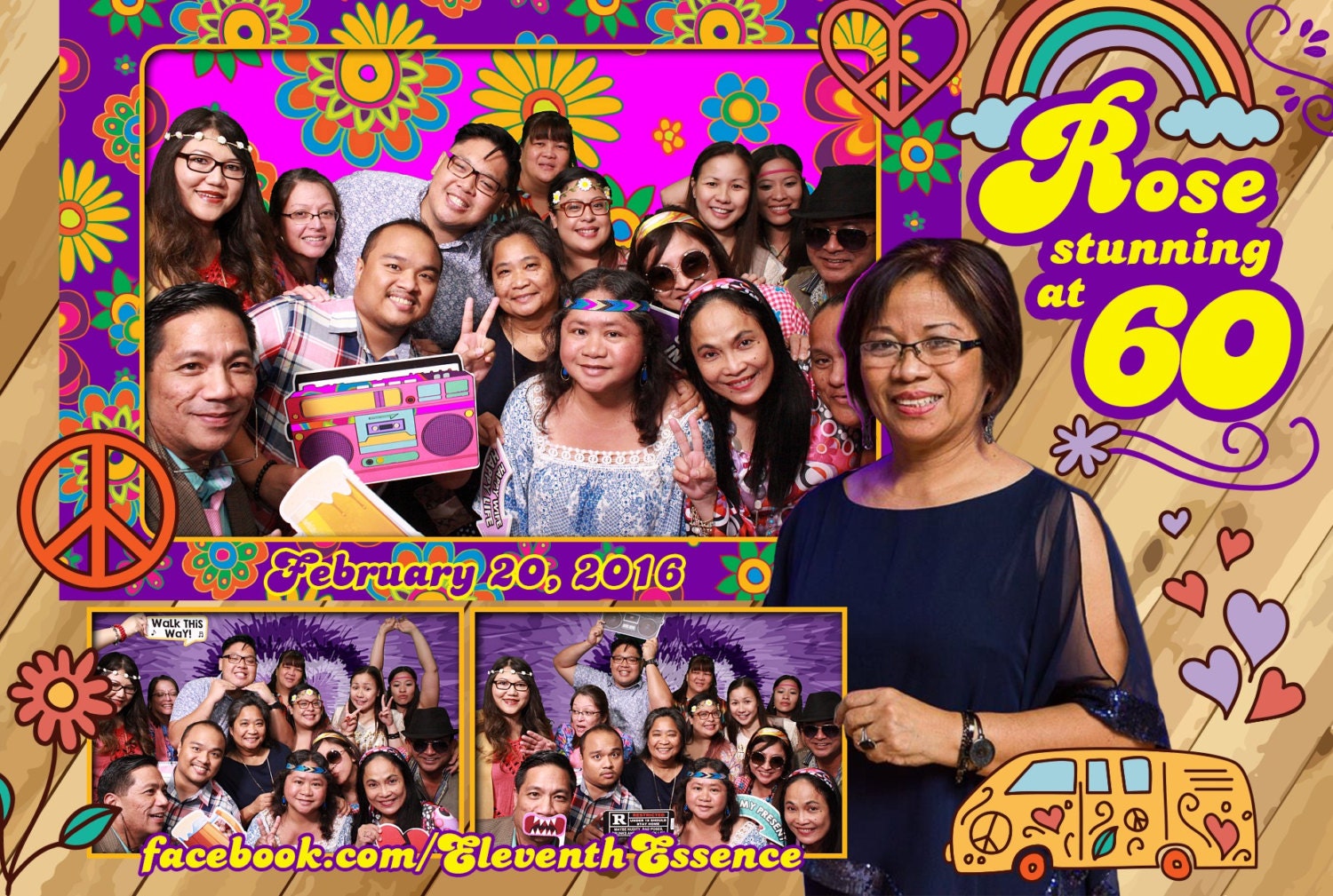 60s Style Photo Booth Design Layout Template - Etsy