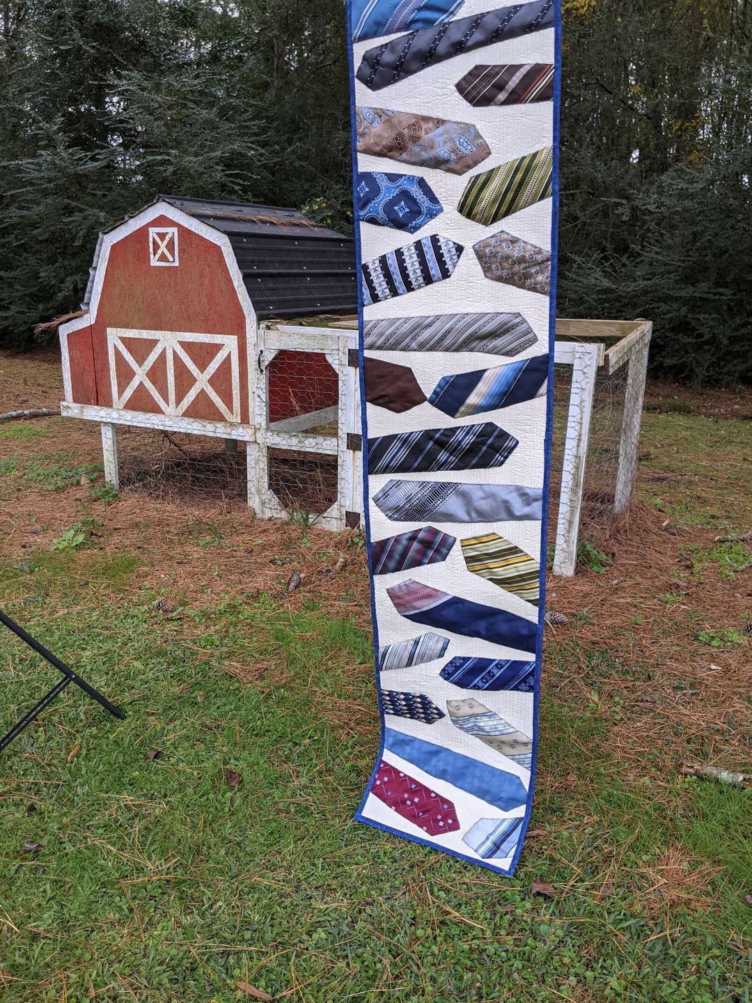 Necktie Memory Table Runner | Table Runner Quilt | Memorial Quilt Made ...