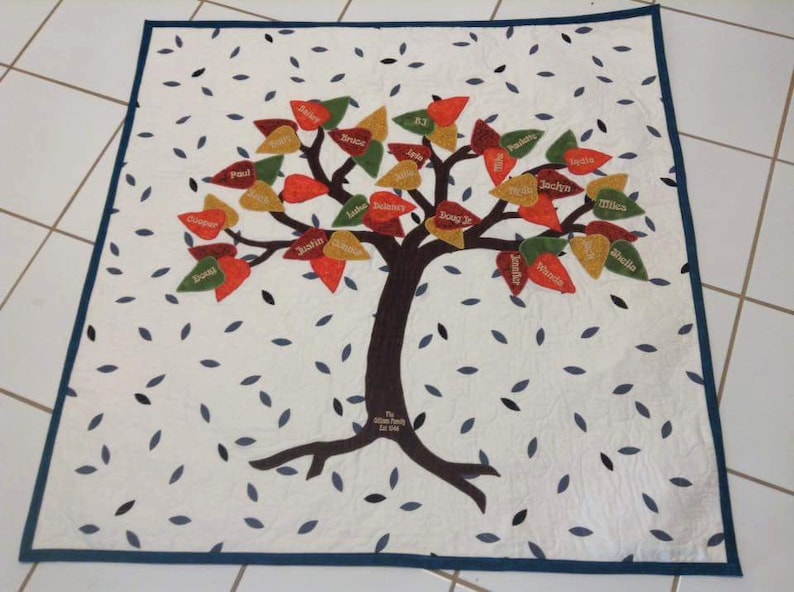 Family Tree Quilt / Family Reunion Quilt / Classroom Tree | Etsy