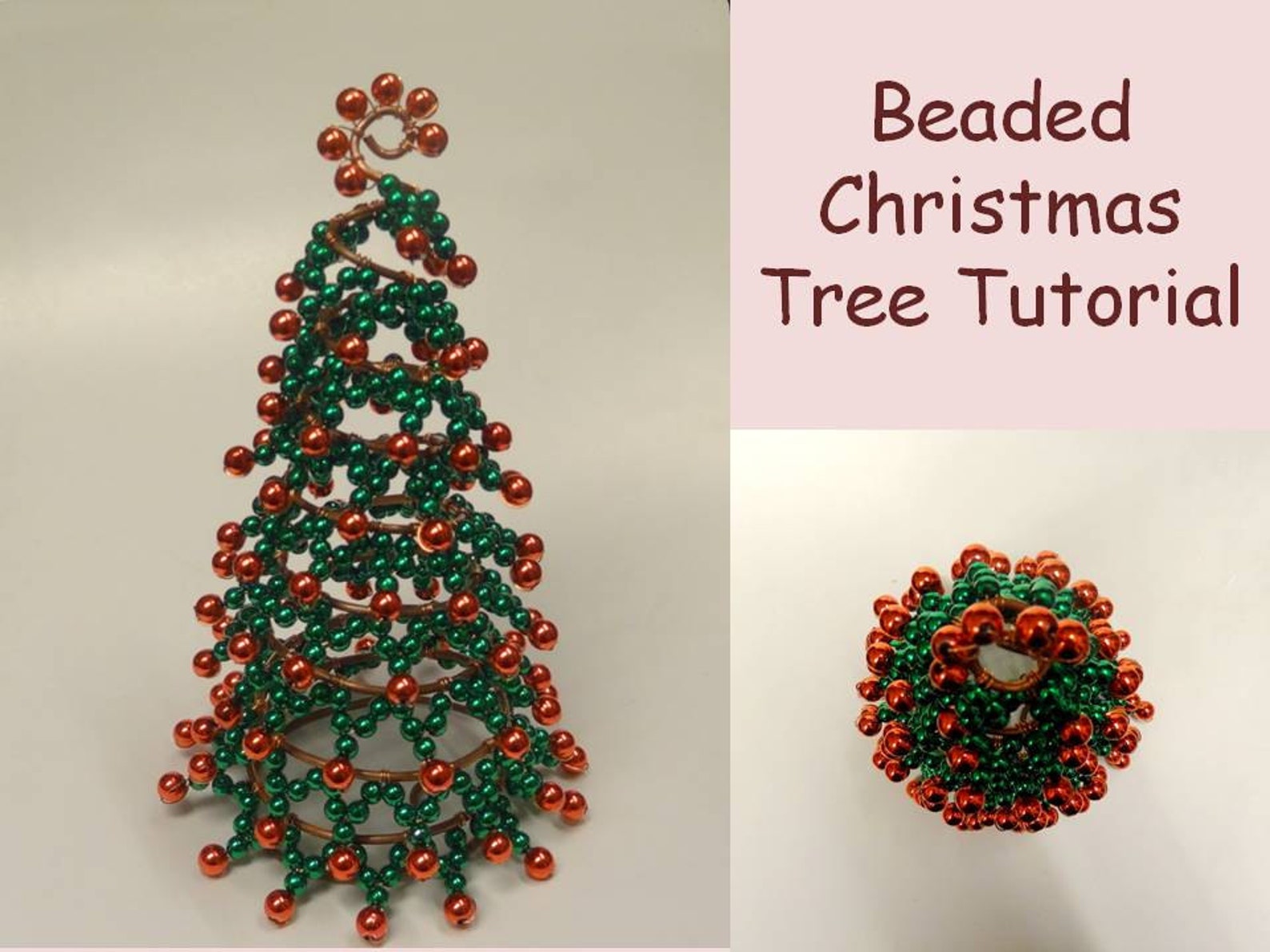 Beaded Christmas Tree Tutorial Christmas Decor Tutorial DIY PDF Format ...