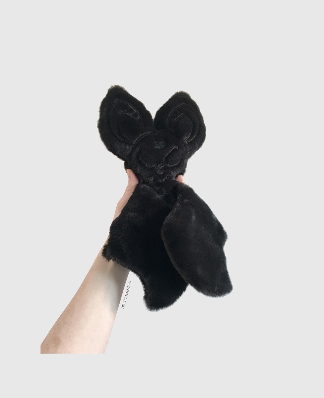 All Black Gothic Skeleton Bat Plush, Bat Plushie, Skeleton Bat, Black ...