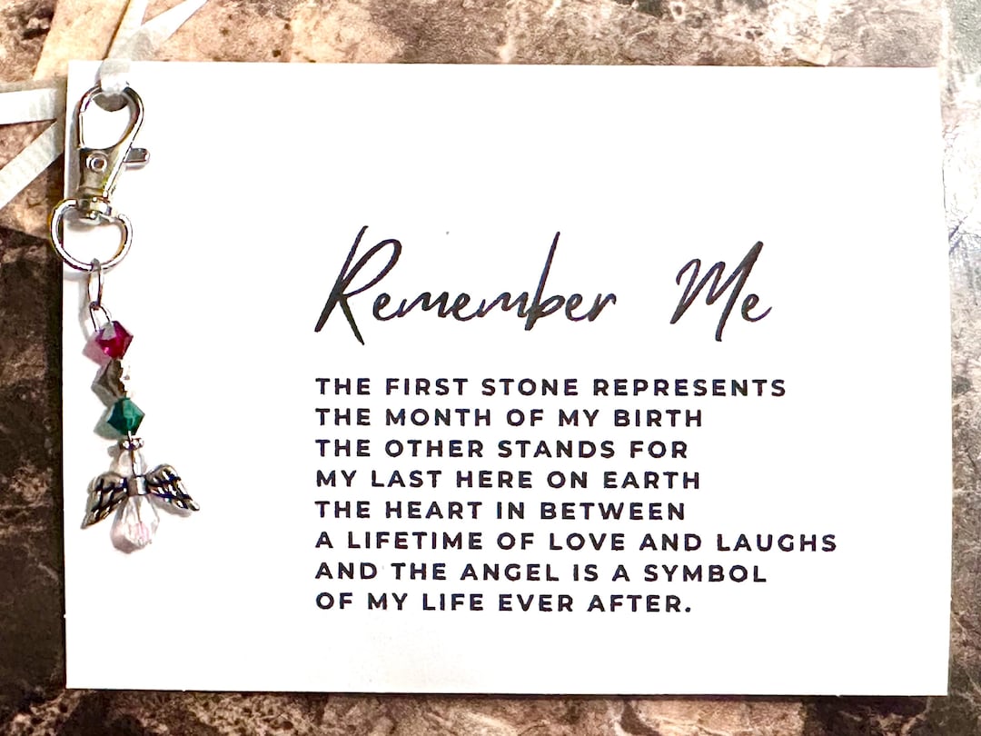 Remember Me Memorial Birthstone Greeting Cards/memorial Poem/in Loving ...