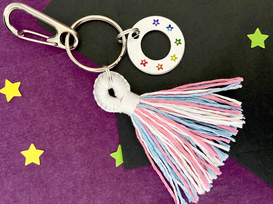 Custom Pride Keychain, Lgbtq Flag Keyring, Gay Lesbian Nonbinary Trans ...