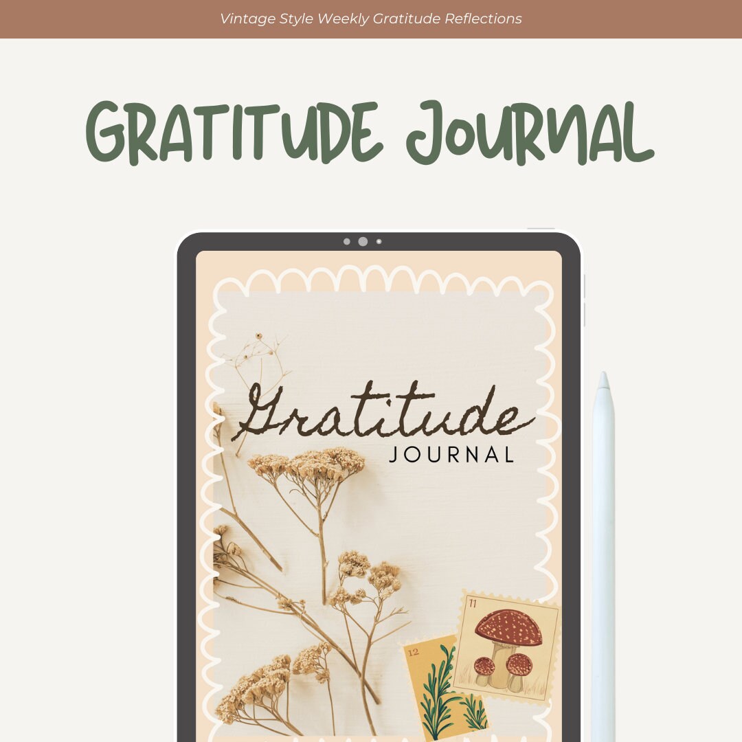 Digital Gratitude Journal, Printable, Self Reflection, Self Care ...