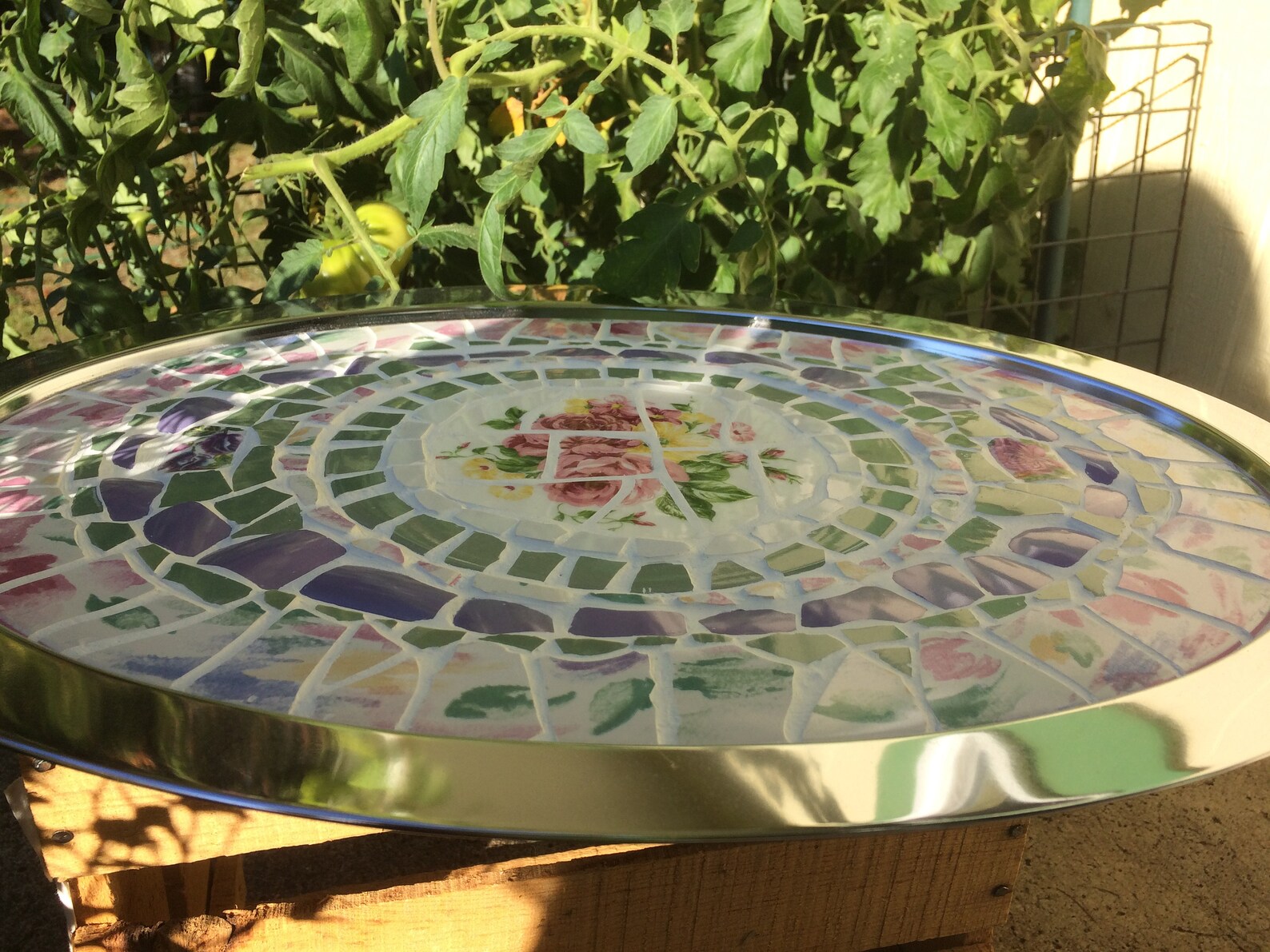 Rose Floral Oval Metal Tray - Etsy