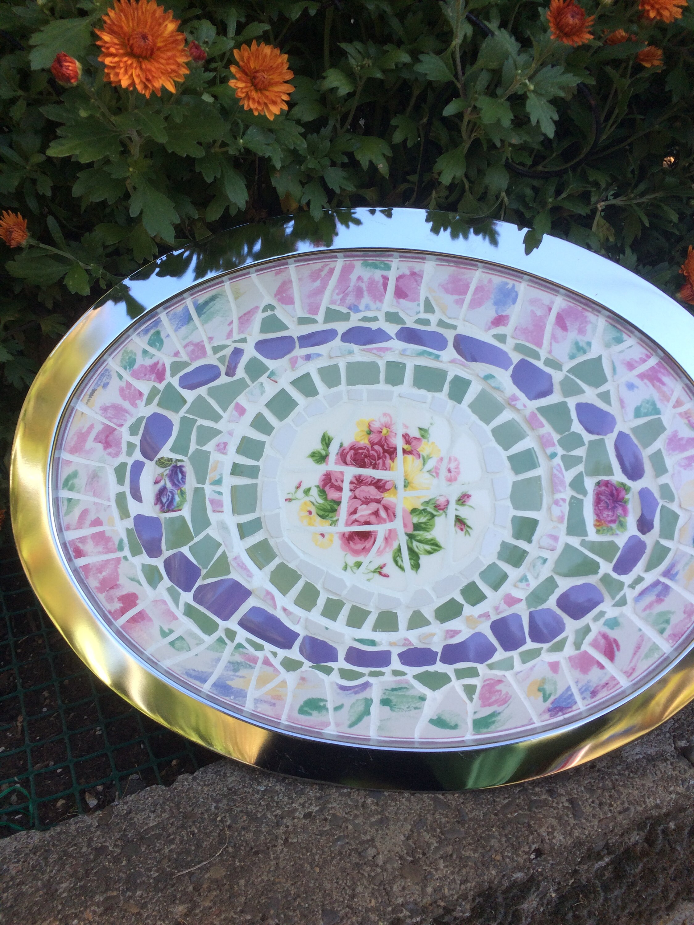 Rose Floral Oval Metal Tray - Etsy