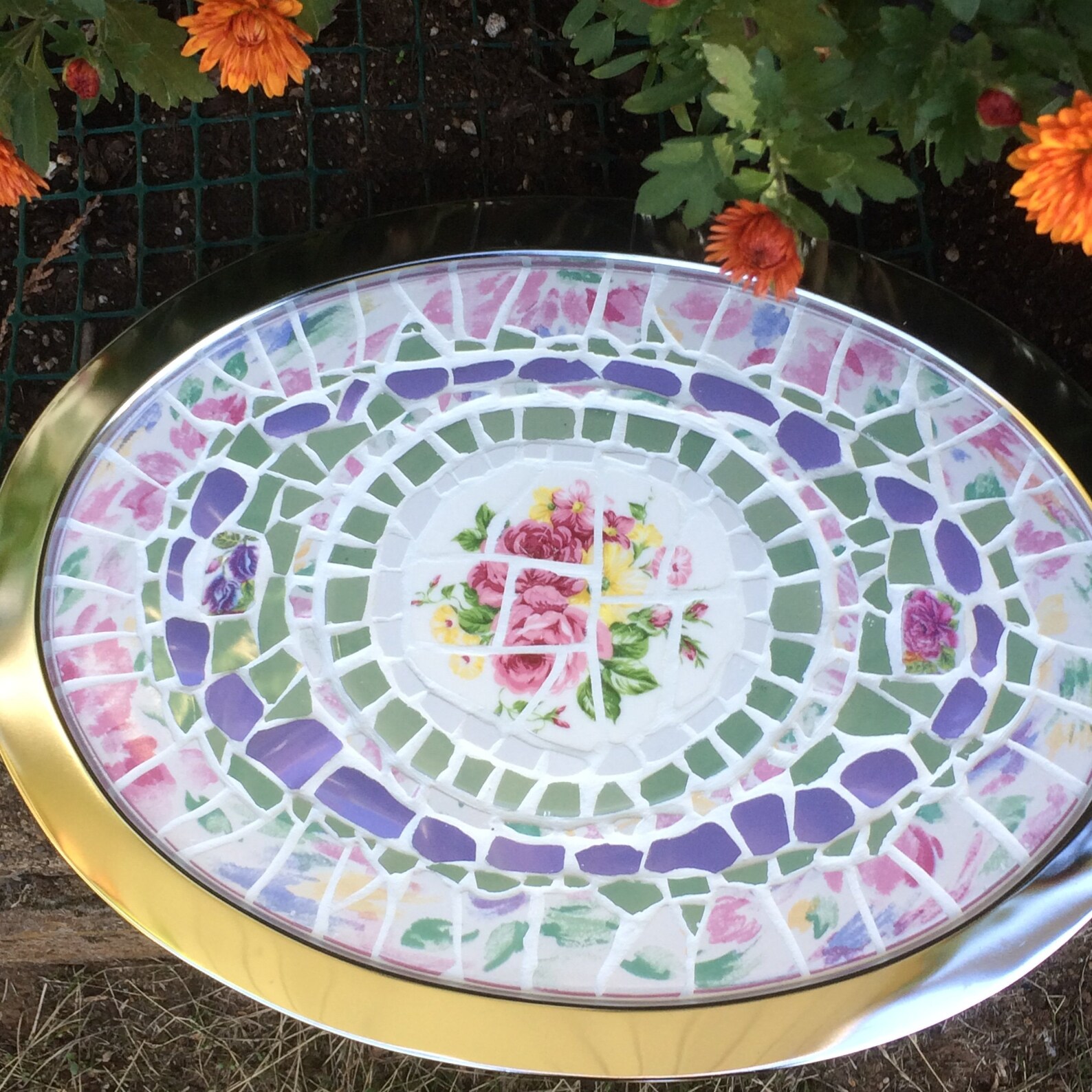 Rose Floral Oval Metal Tray - Etsy
