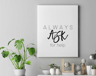 Ask for Help Poster - Etsy