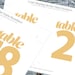Gold Script Table Number Cards 1-20 – Printable Wedding Decor (digital ...
