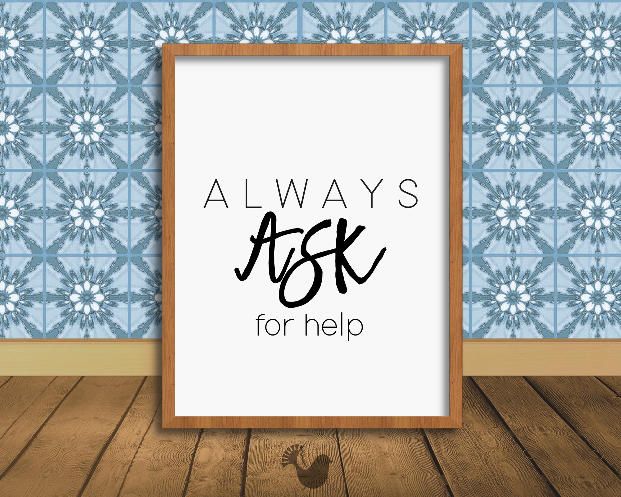 Recovery Wall Art Always ASK for Help Instant Download Encouragement ...