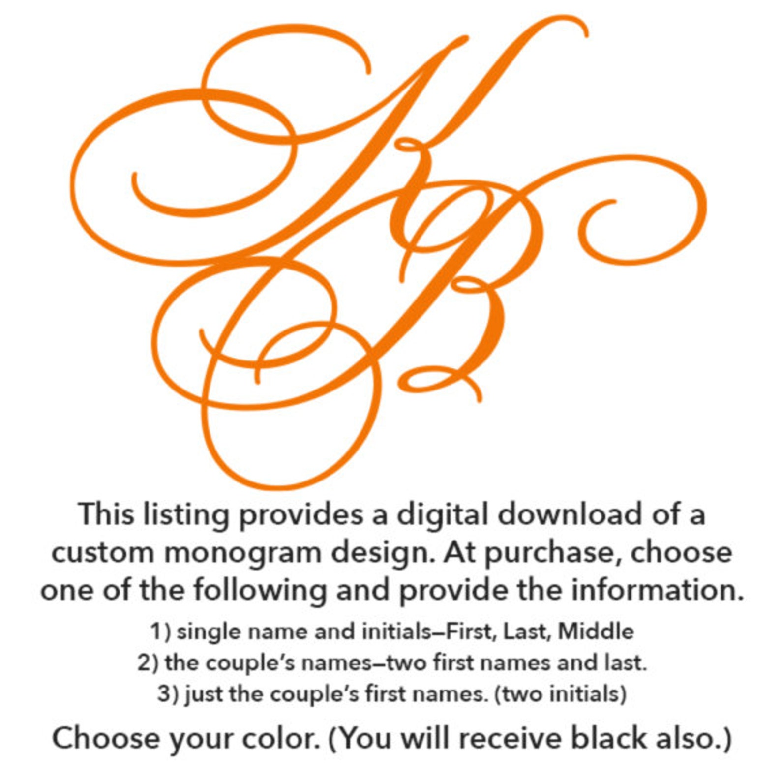 Custom Designed Modern Monogram DIGITAL DOWNLOAD Custom Monogram for ...